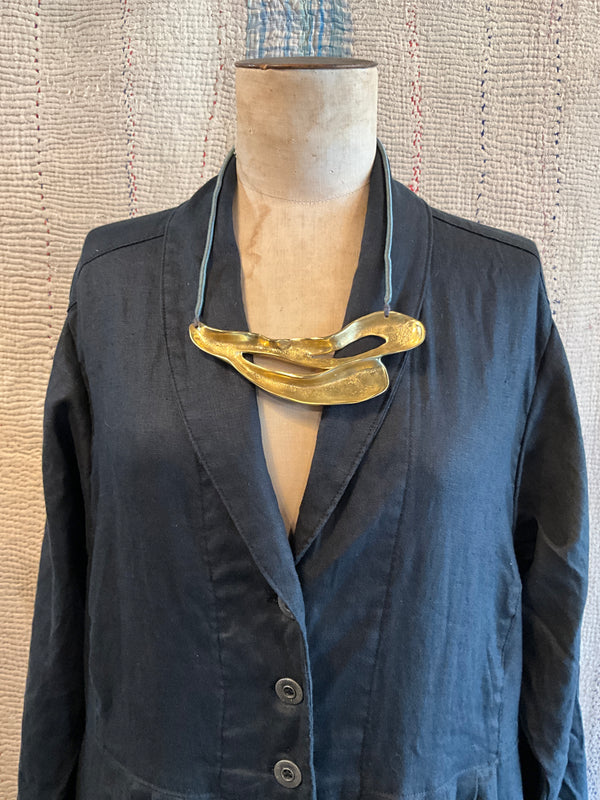 Sand casted brass neck piece – Indigo Republic